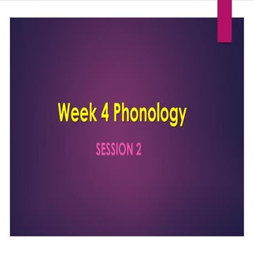 Week 3 phonology | PPT