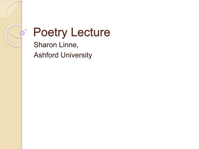 Poetry Notes | PPT