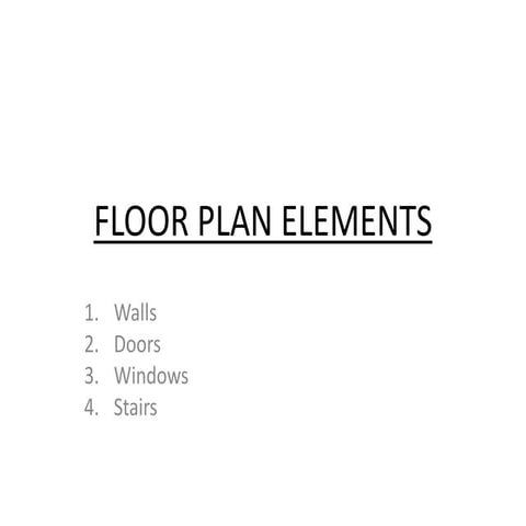 Week 3 powerpoint floor plan elements | PPTX