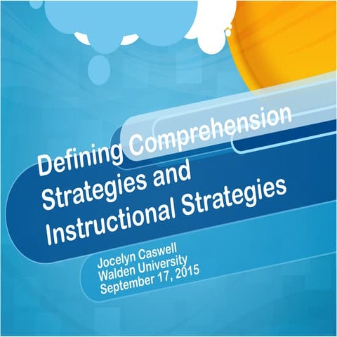 Comprehension Strategies and Instructional Strategies | PDF