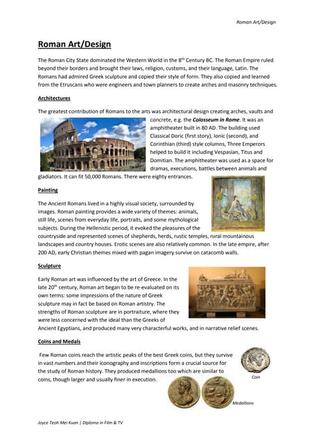 Roman and medieval art (1) | PDF