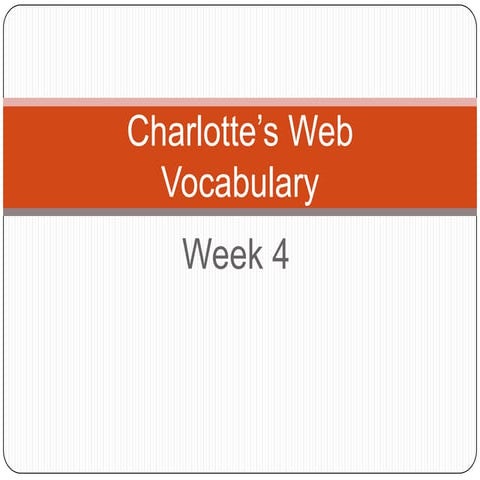 Vocabulary Week 4 | PPTX