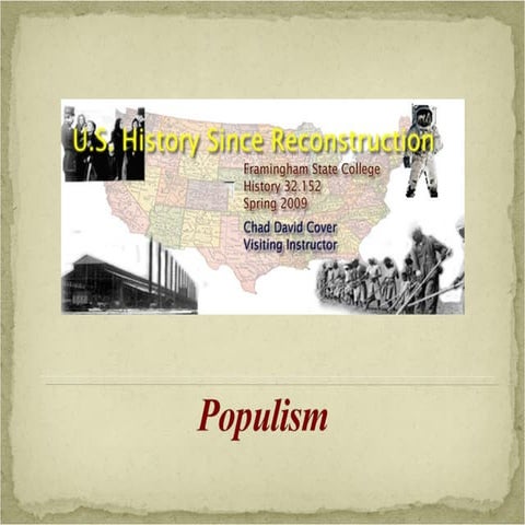 US History Since Reconstruction ~ Week Four Lecture | PPT | Currencies ...