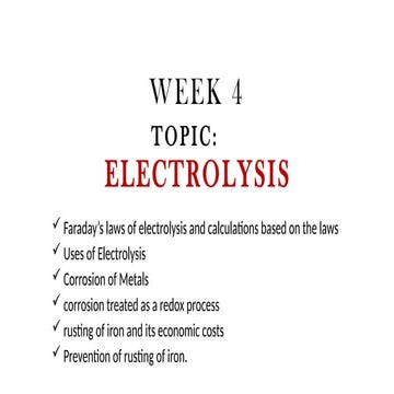 Electrolysis, Faraday laws of electrolysis with questions.pptx