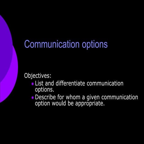 Communication Options | PPTX