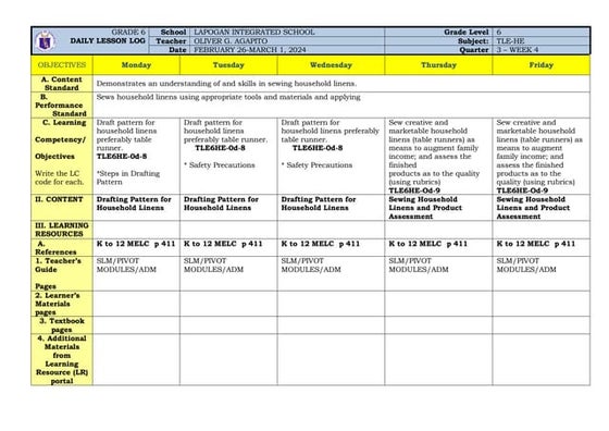 TLE-10-Needle-Craft.pptx | Needlework | Arts and Crafts