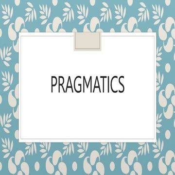 pragmatics | PPTX