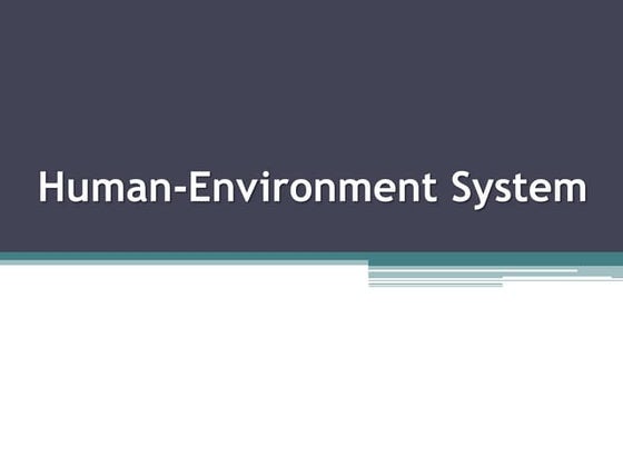 You what is human-environment system of social science Copilot The ...