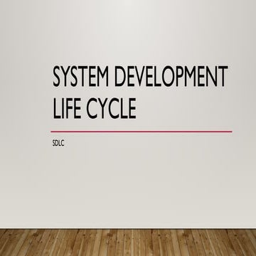 Week 4-SDLC - Advance Database System PLP | PPTX