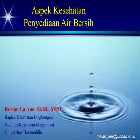 Aspek Kesehatan Penyediaan Air Bersih.ppt