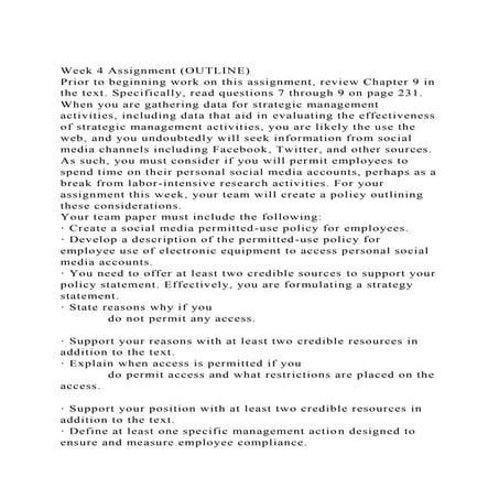 Week 4 Assignment (OUTLINE)Prior to beginning work on this assig.docx