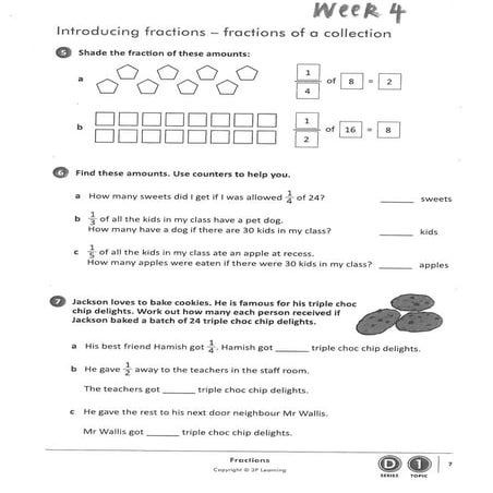 Week 4 homework fractions and decimals | PDF