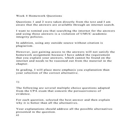 Week 4 Homework QuestionsQuestions 1 and 2 were taken directly f.docx