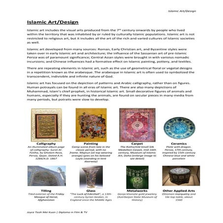 Islamic_Art_History, Islamic art styles, perceptions, art branches.ppt