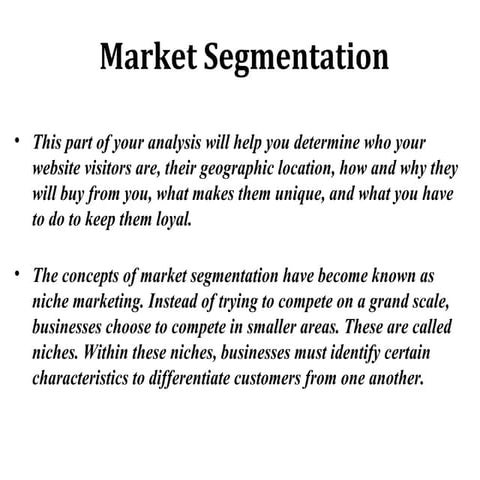 Week 4 market segmentation | PPT