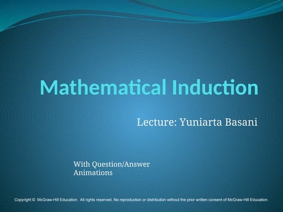 Principle of mathematical induction | PPT