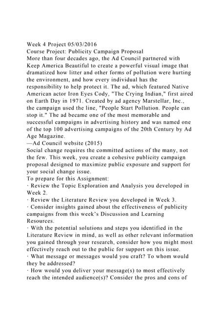 Public relations campaign proposal | PDF