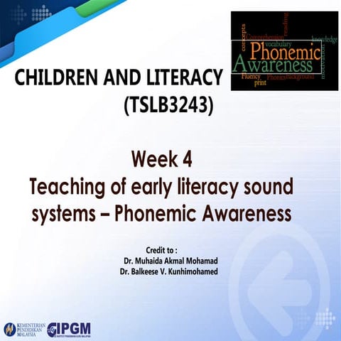 Phonemic awareness | PPTX