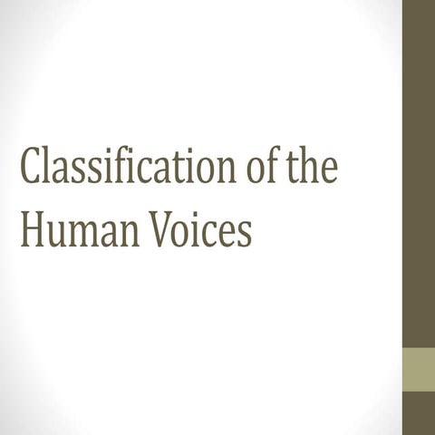Classification of Human Voices | PPT