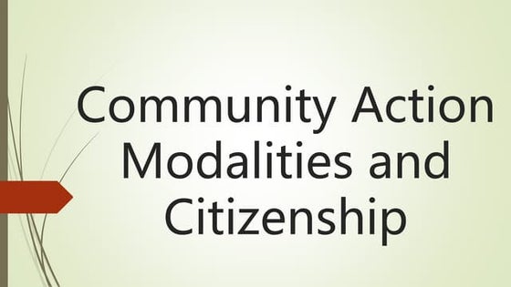 Community action | PPT