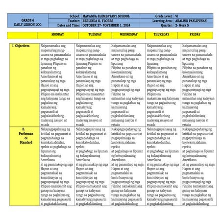 Banghay aralin sa arpan 6 pananakop ng mga hapones | DOCX