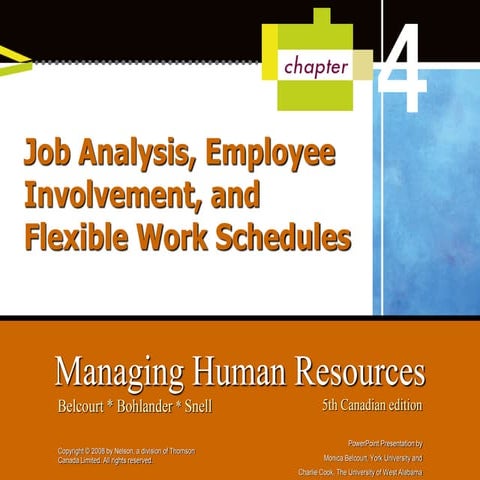 Week 5-Job Analysis, Employee Involvement, and Flexible Work Schedules ...