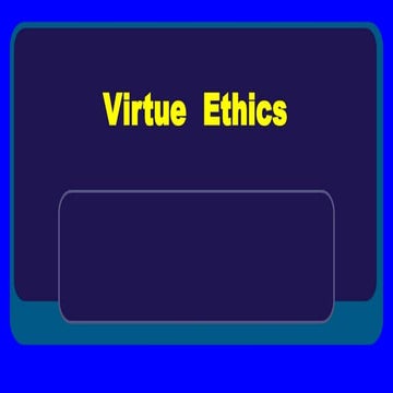 Virtue ethics powerpoint slide | PPTX