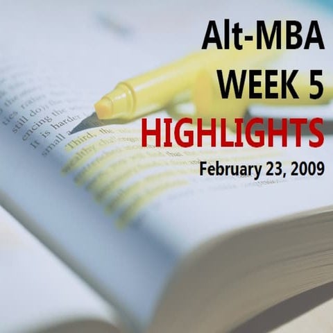 Alt MBA Week 5 highlights | PPT