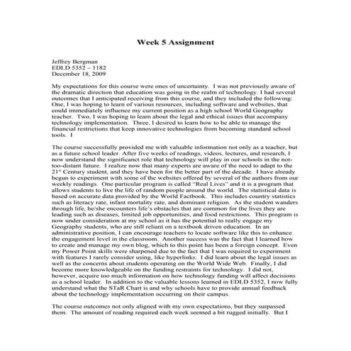Week 5 Assignment | PDF