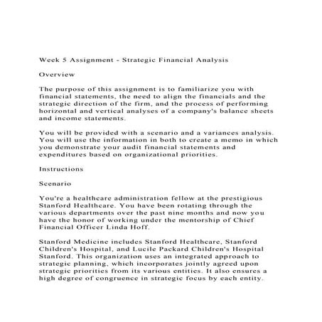 Week 5 Assignment - Strategic Financial AnalysisOverview.docx