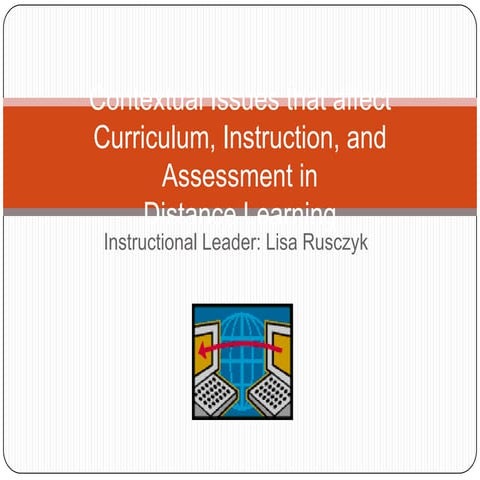 Week 5 contextual issues that affect curriculum, instruction, | PPTX