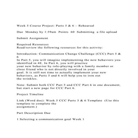 Week 5 Course Project Parts 5 & 6 – RehearsalDue Monday .docx