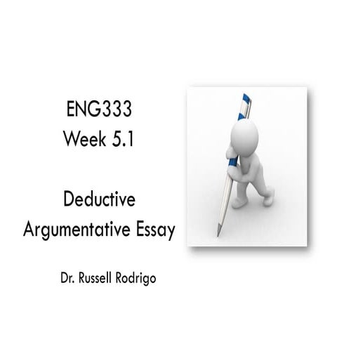 Week 5 deductive essay writing copy | PDF