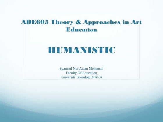 The humanistic approach | PPT