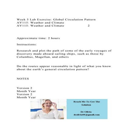 Week 5 Lab Exercise Global Circulation PatternAV115 Weather an | DOCX