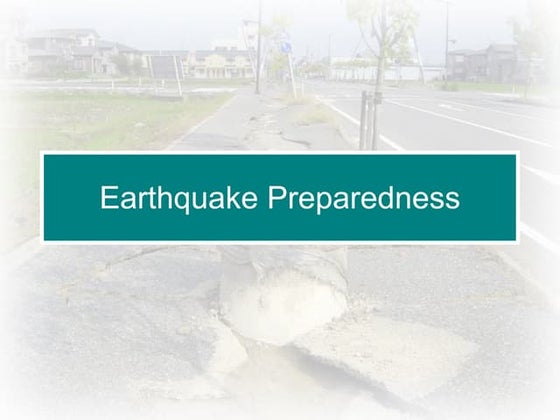 Earthquake Safety Power Point | PPTX