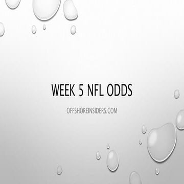 Week 5 nfl odds | PPT