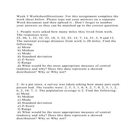 Week 5 WorksheetDirections For this assignment complete the work sh.docx