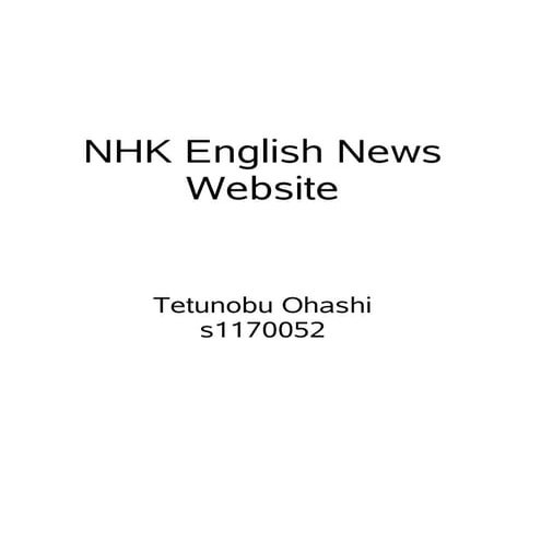 NHK | PDF