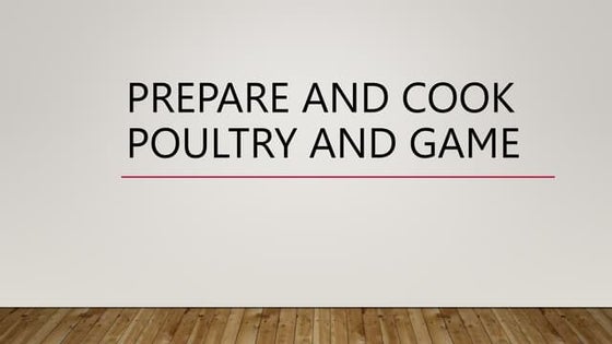 Dressing poultry | PPT