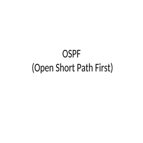 Learn Ospfopen Short Path First Routing To Day Ppt 2459