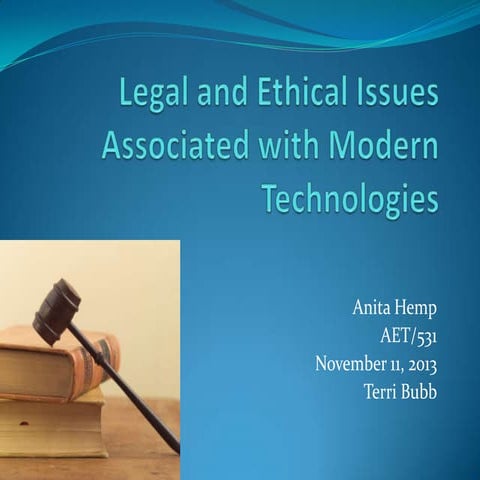 Legal & ethical issues | PPT