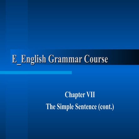 Week 6 the simple sentence (p2) - edited | PPT