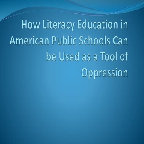Illiteracy ppt 1 | PPT