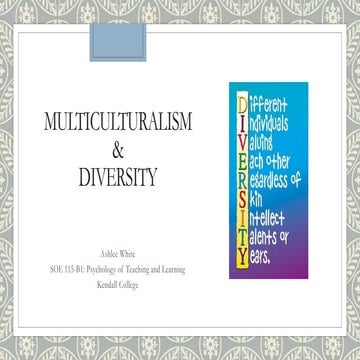 Multiculturalism and Diversity | PPTX