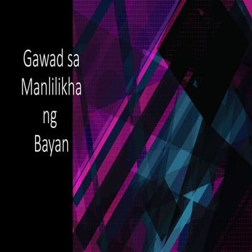 GawadngManlilikhangBayanAward(GAMABA)inthephillipines | PPTX