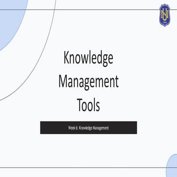 Week 6 Theknowledgemanagement Tools And Metricspdf Pdf