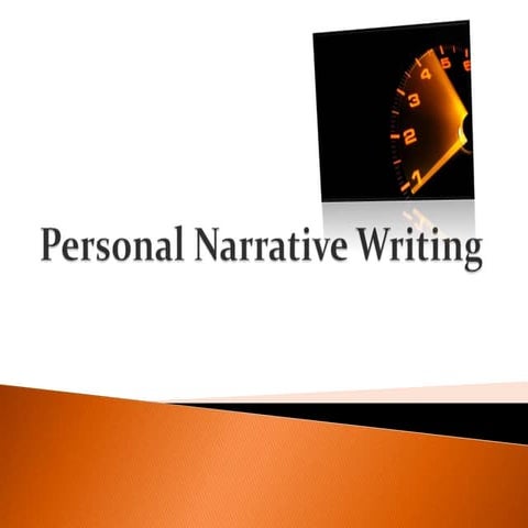 The elements of personal narrative | PPT
