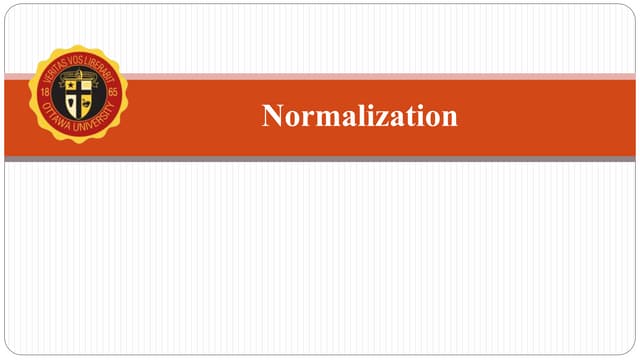 Database Normalisation | PPTX