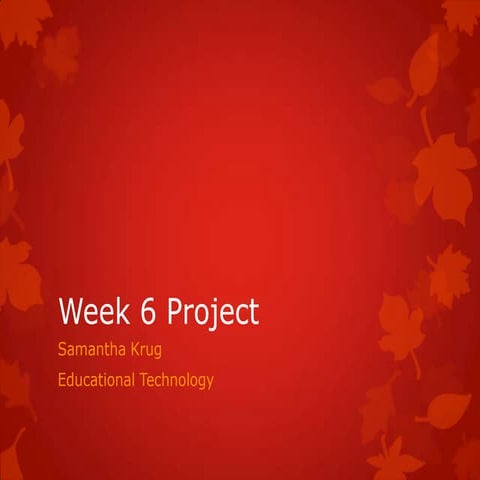 Week 6 project | PPT